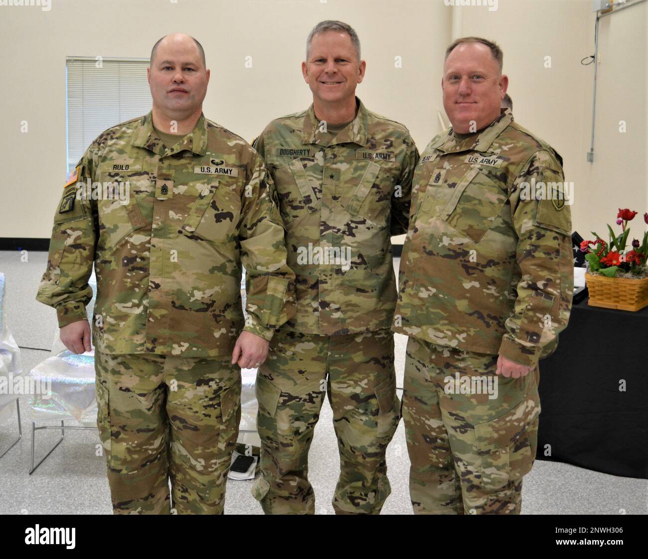 Command Sgt. Maj. Thomas Rulo, a Waukesha, Wisconsin native, addresses ...
