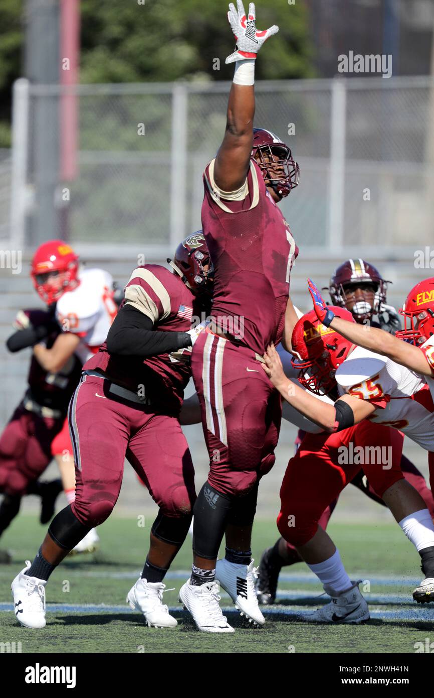 Christ the King's Jared Harrison-Hunte #7 in action against Chaminade ...