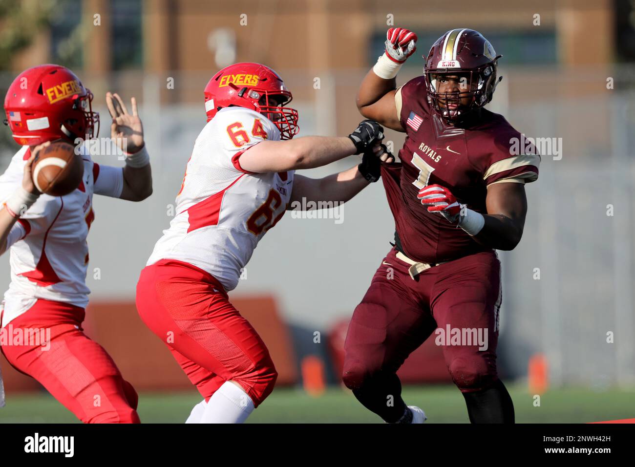 Christ the King's Jared Harrison-Hunte #7 in action against Chaminade ...