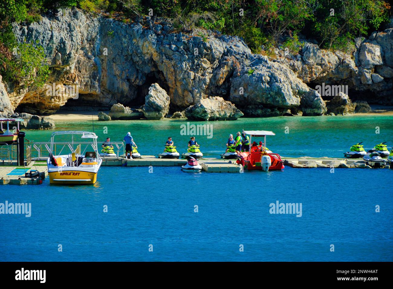 LABADEE, HAITI -January 31, 2023: Labadee is a port located on the ...