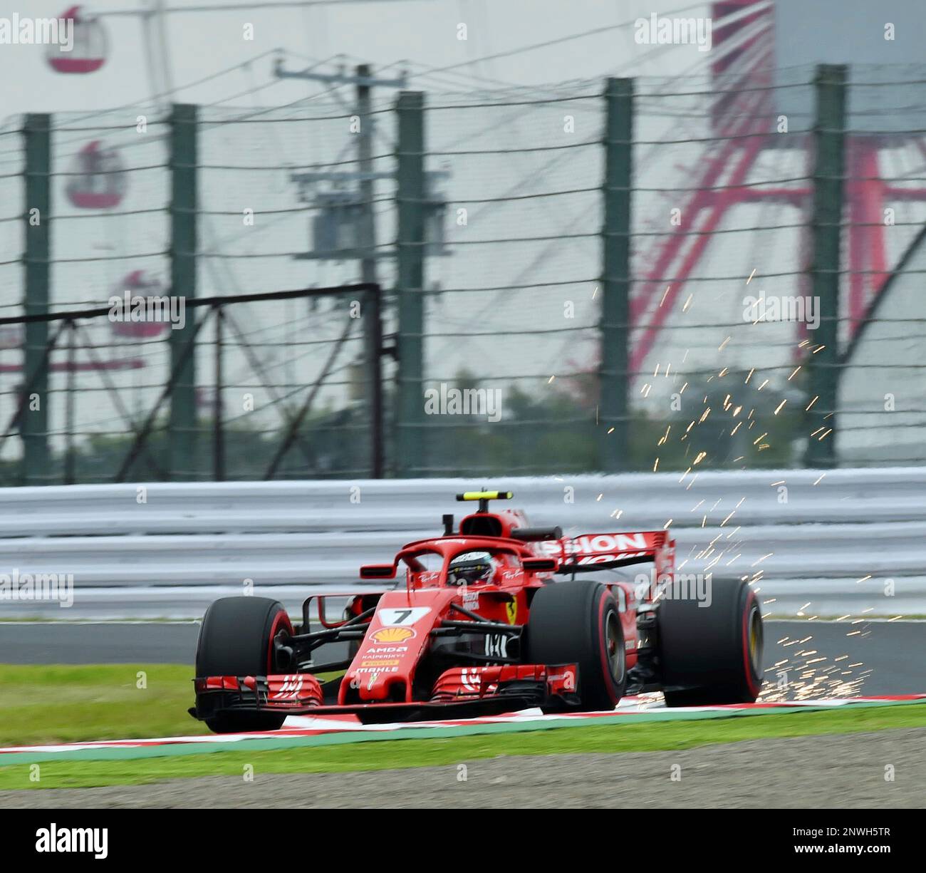 Kimi Räikkönen of FERRARI drives during the practice session of the ...