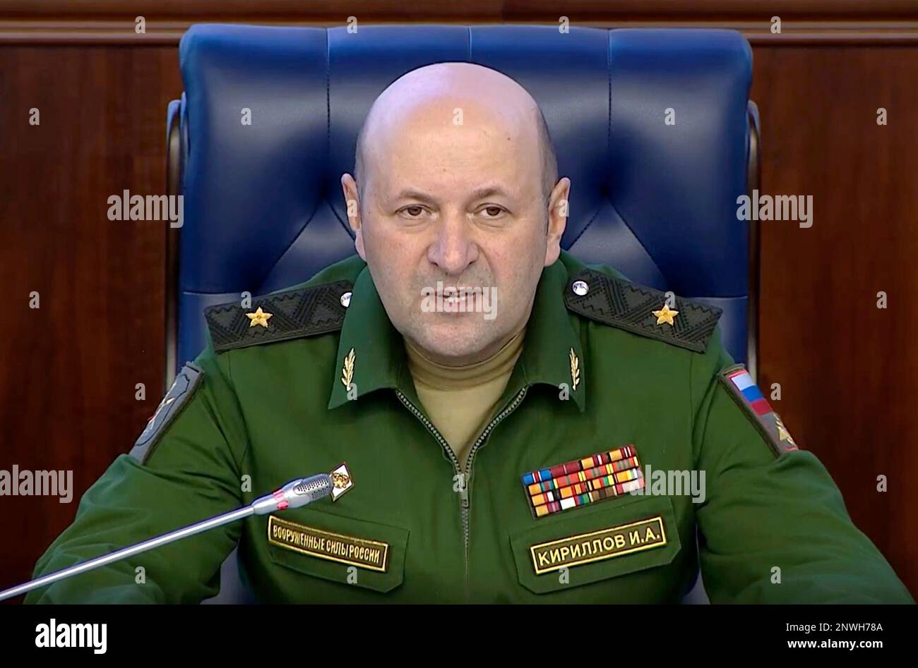 Maj. Gen. Igor Kirillov, the head of the Russian military's radiation ...