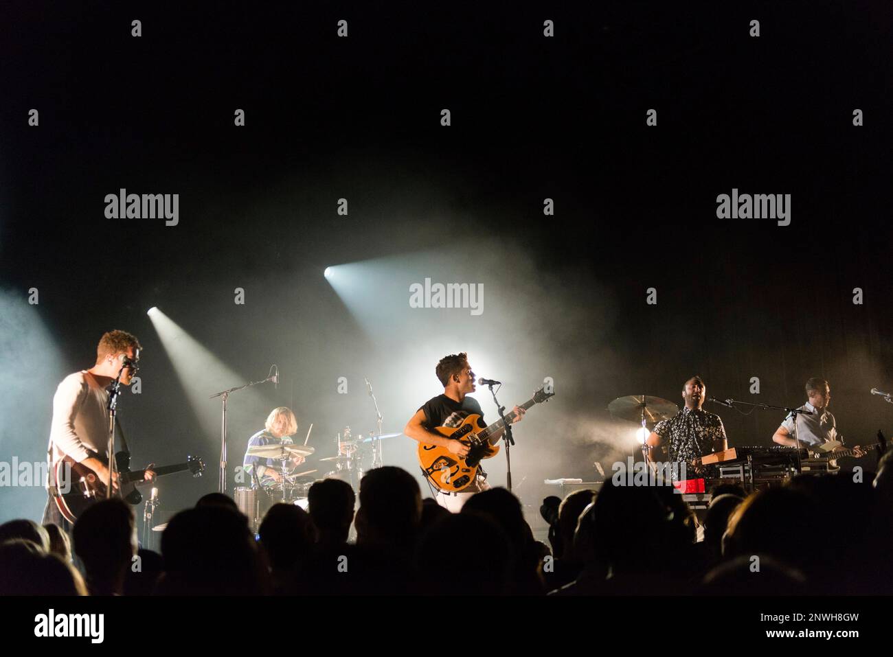 Taylor Rice of Local Natives performs at the Greek Theatre on Sept. 13 ...