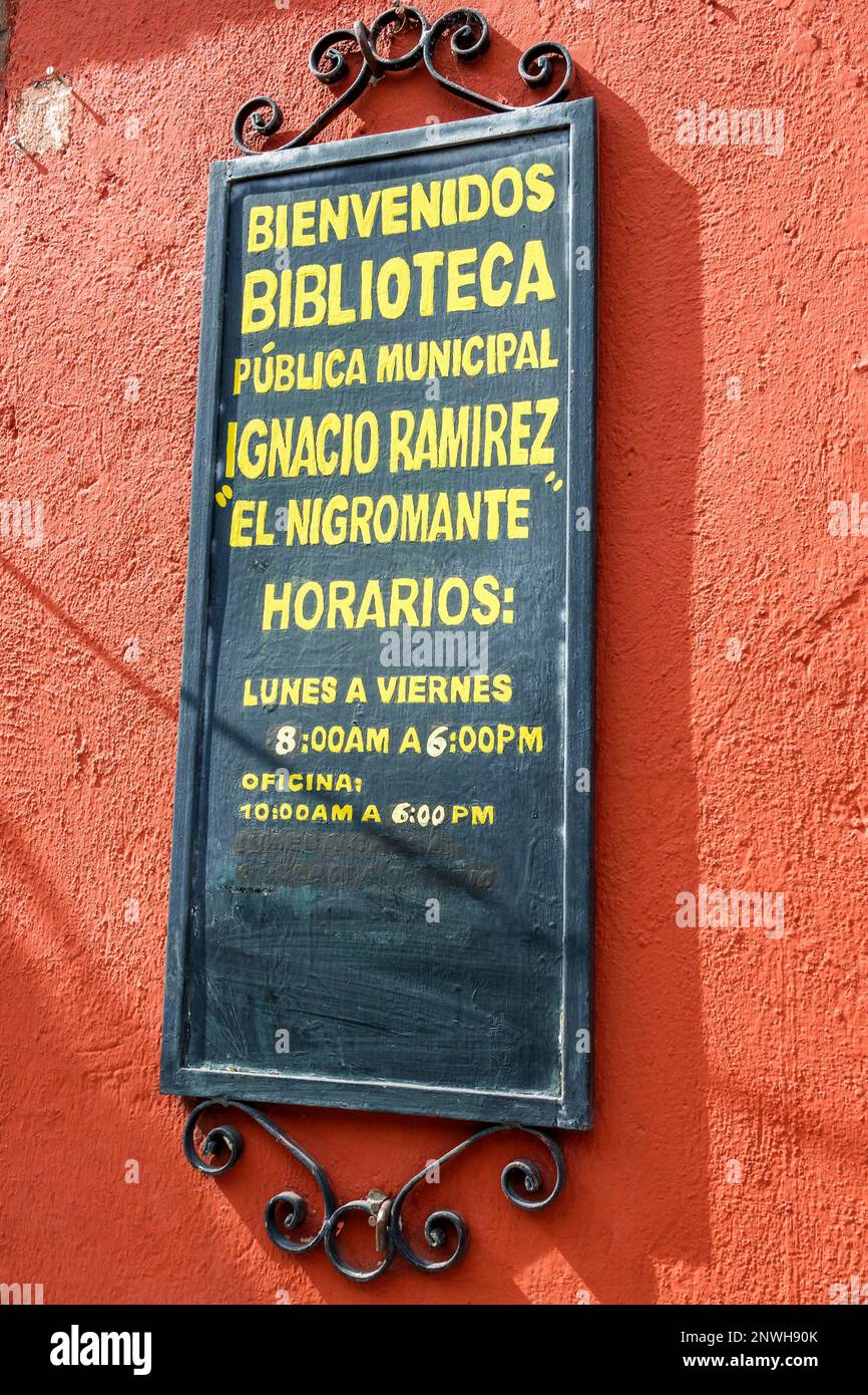 San Miguel de Allende Guanajuato Mexico,Historico Central historic center Zona Centro,Biblioteca ...