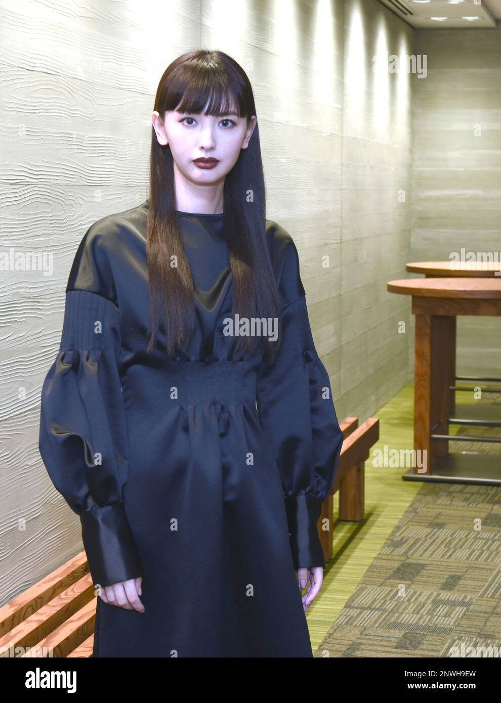 Emi Suzuki, a Chinese-born Japanese model, speaks during an interview ...