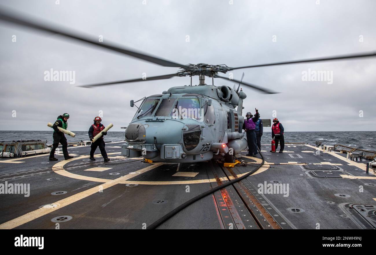 BALTIC SEA (Jan. 24, 2023) Sailors carry sonar buoys and conduct a hot ...
