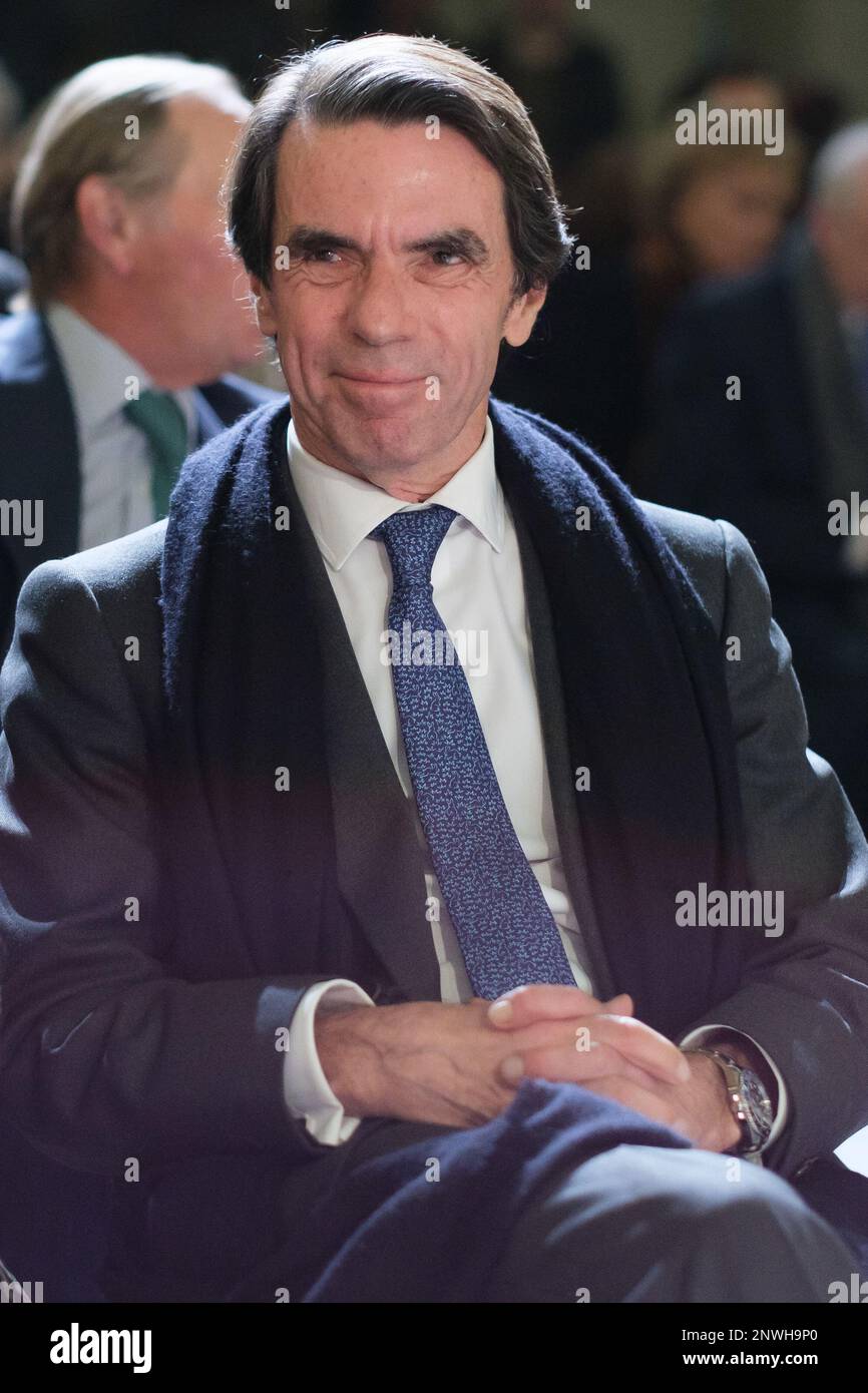 Madrid, Spain. 28th Feb, 2023. Jose María Aznar attends the opening of ...