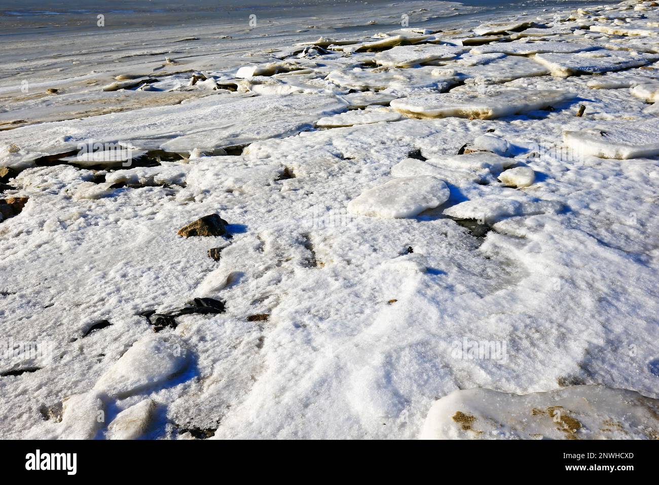 The winter sea ice Stock Photo - Alamy