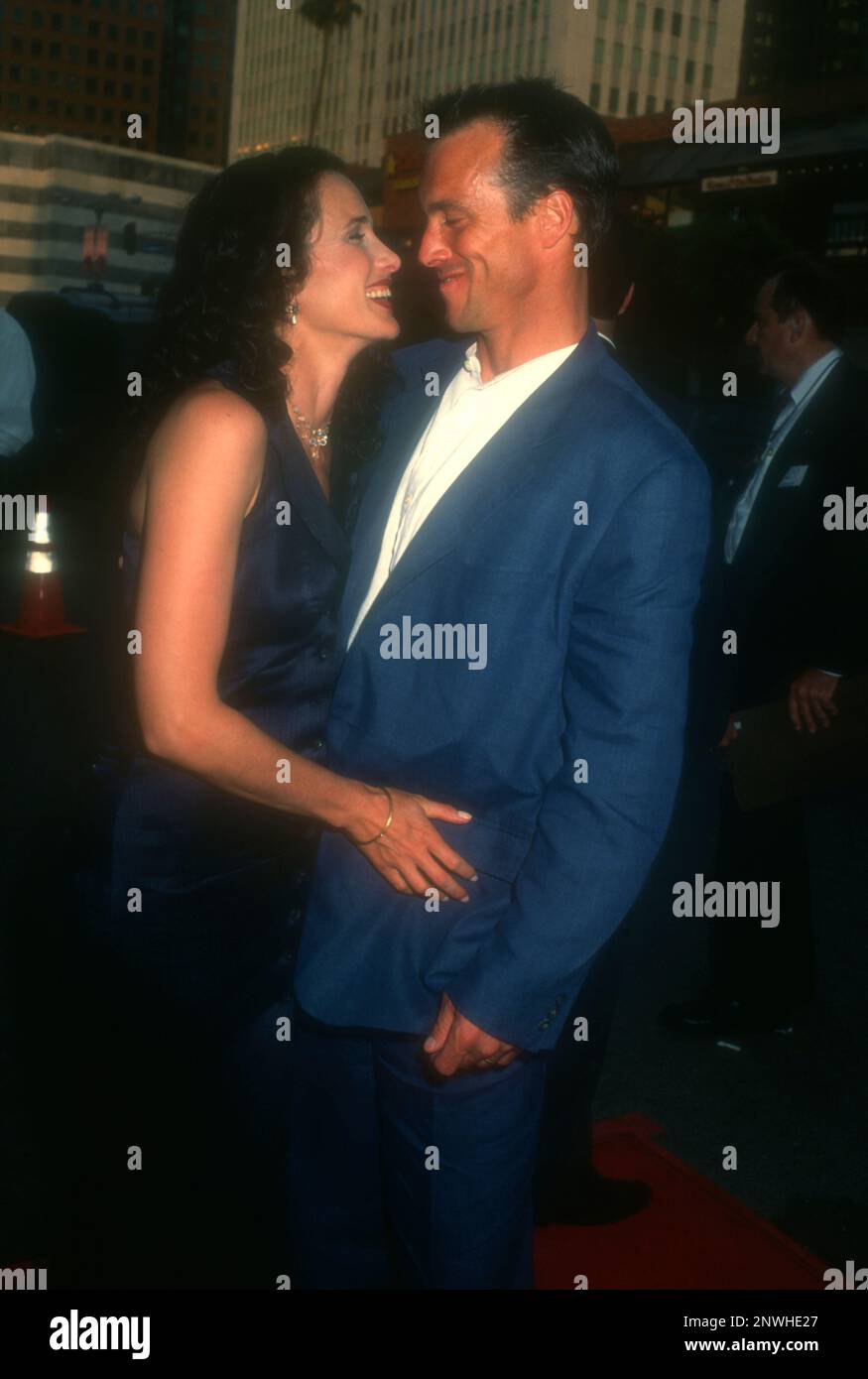 Los Angeles, California, USA 10th July 1996 Actress Andie MacDowell and ...