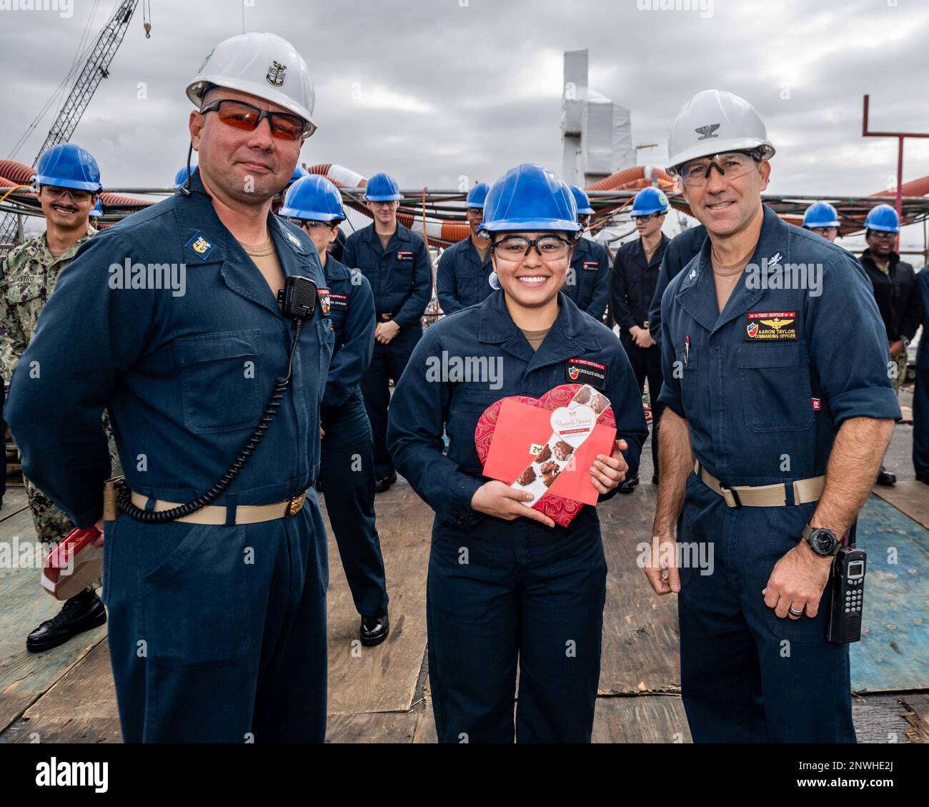 SAN DIEGO (Feb. 14, 2023) Command Master Chief Jason Ortega, left, and ...