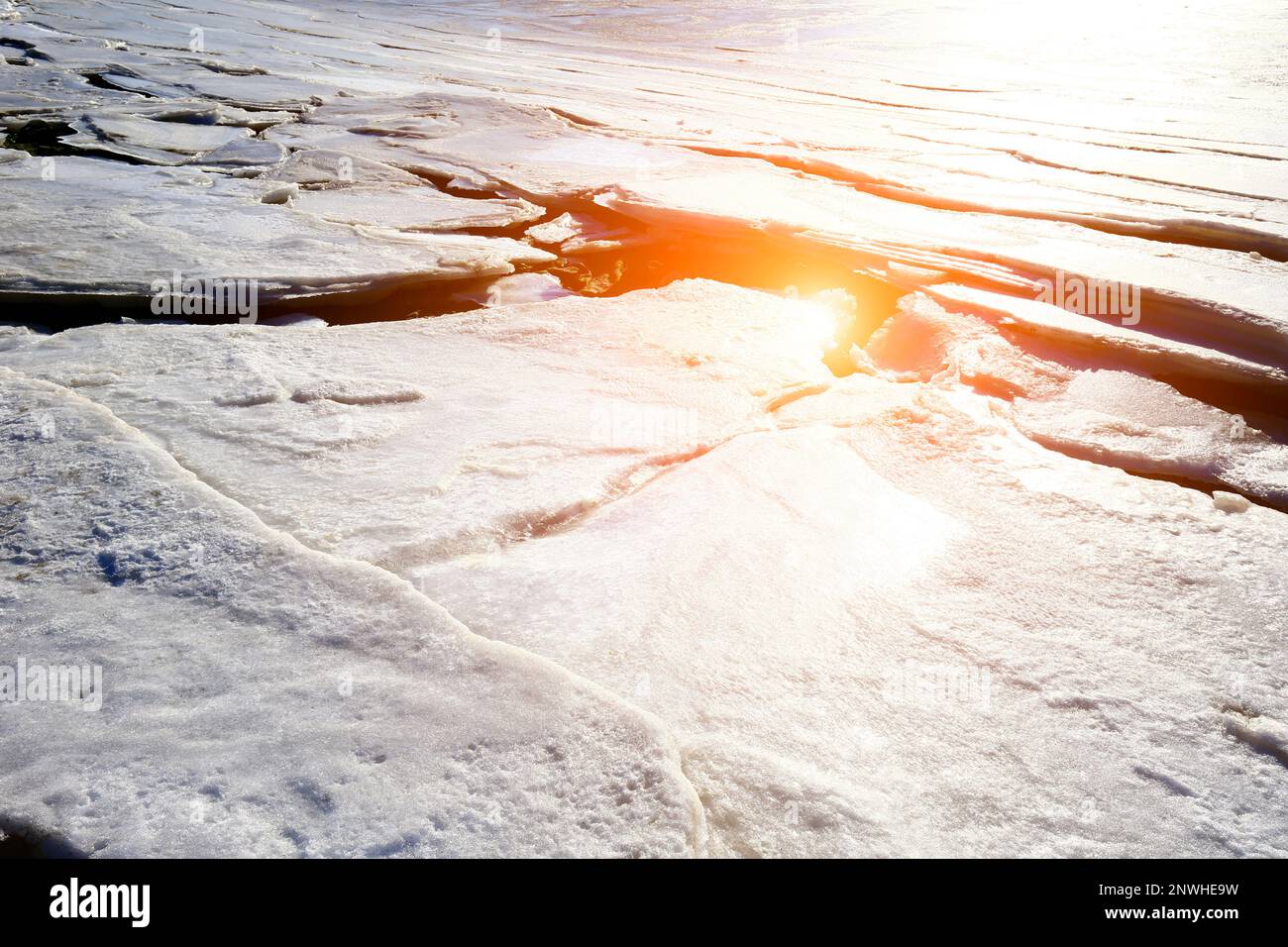 The winter sea ice Stock Photo - Alamy