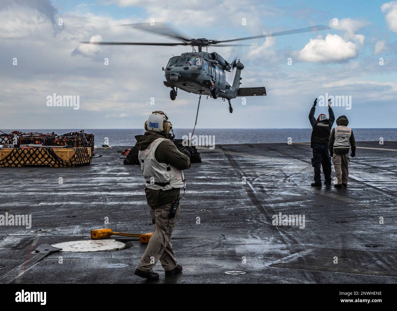 230210-N-OX847-1013 MEDITERRANEAN SEA (Feb. 10, 2023) An MH-60S ...