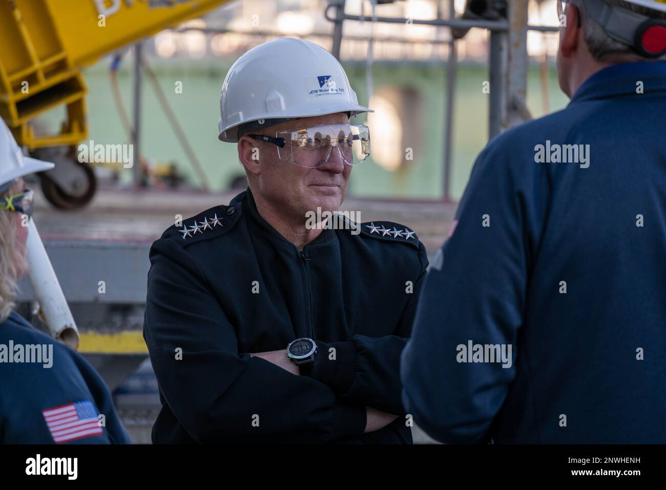 SAN DIEGO (Feb. 15, 2023) - Chief of Naval Operations Adm. Mike Gilday tours General Dynamics ...