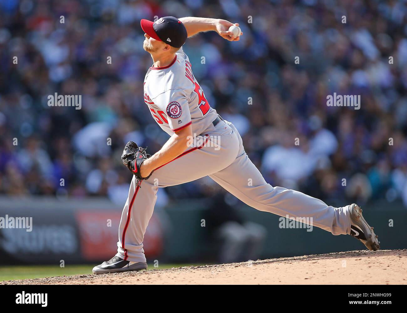 DENVER, CO - SEPTEMBER 30: Washington Nationals starting pitcher Austin ...