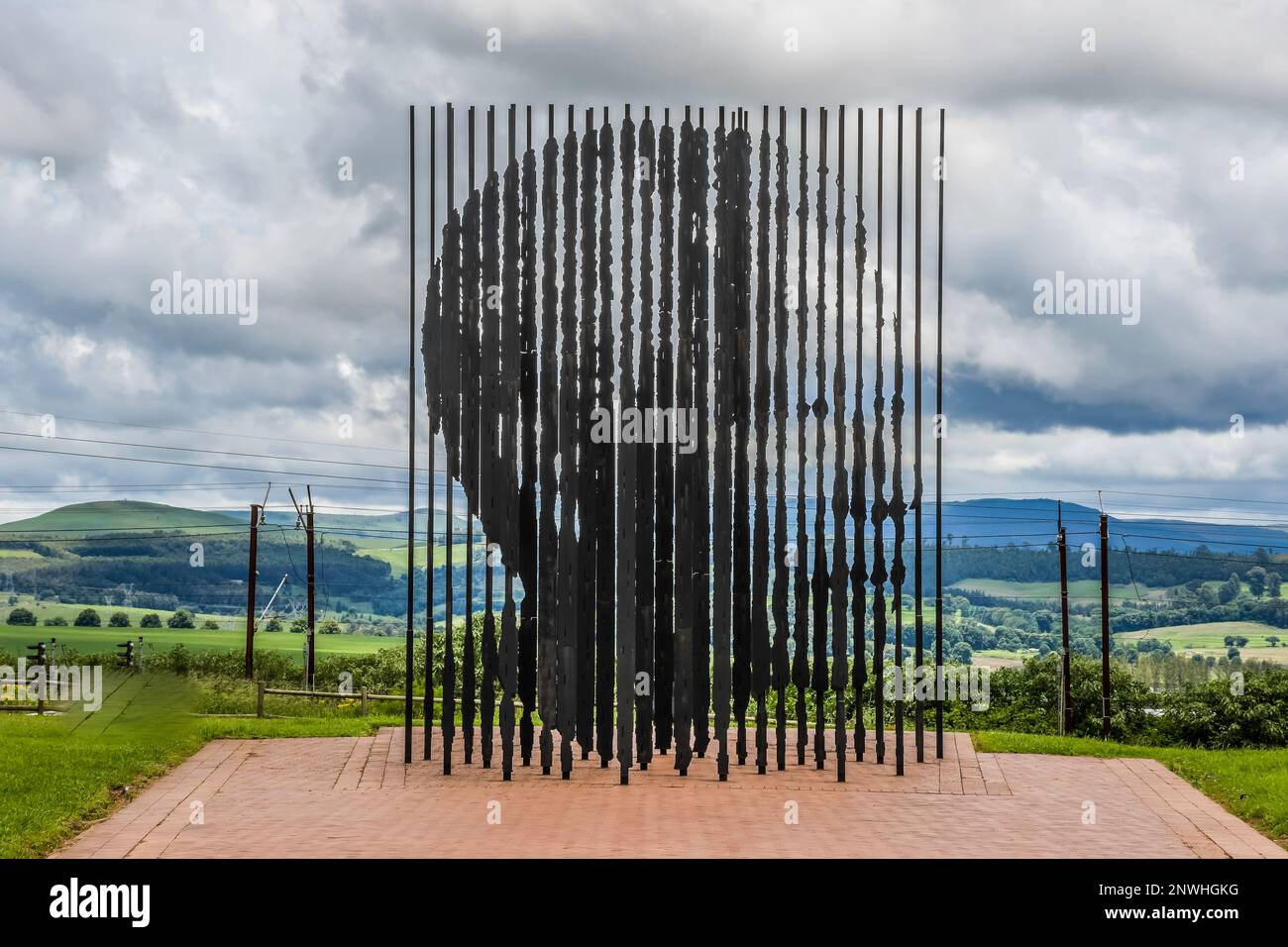 Nelson Mandela capture site , steel statue in Howick midlands KwaZulu ...