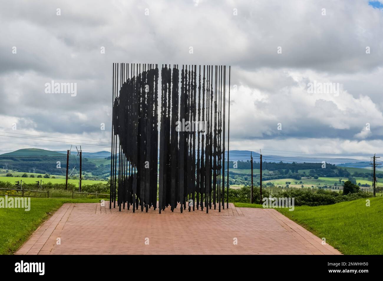 Nelson Mandela capture site , steel statue in Howick midlands KwaZulu ...