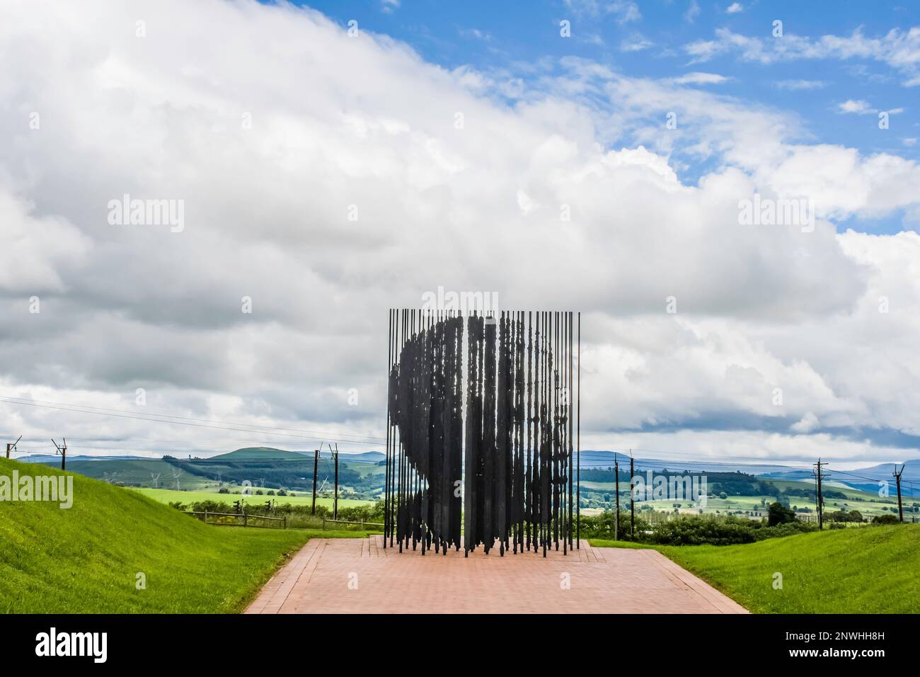 Nelson Mandela capture site , steel statue in Howick midlands KwaZulu ...