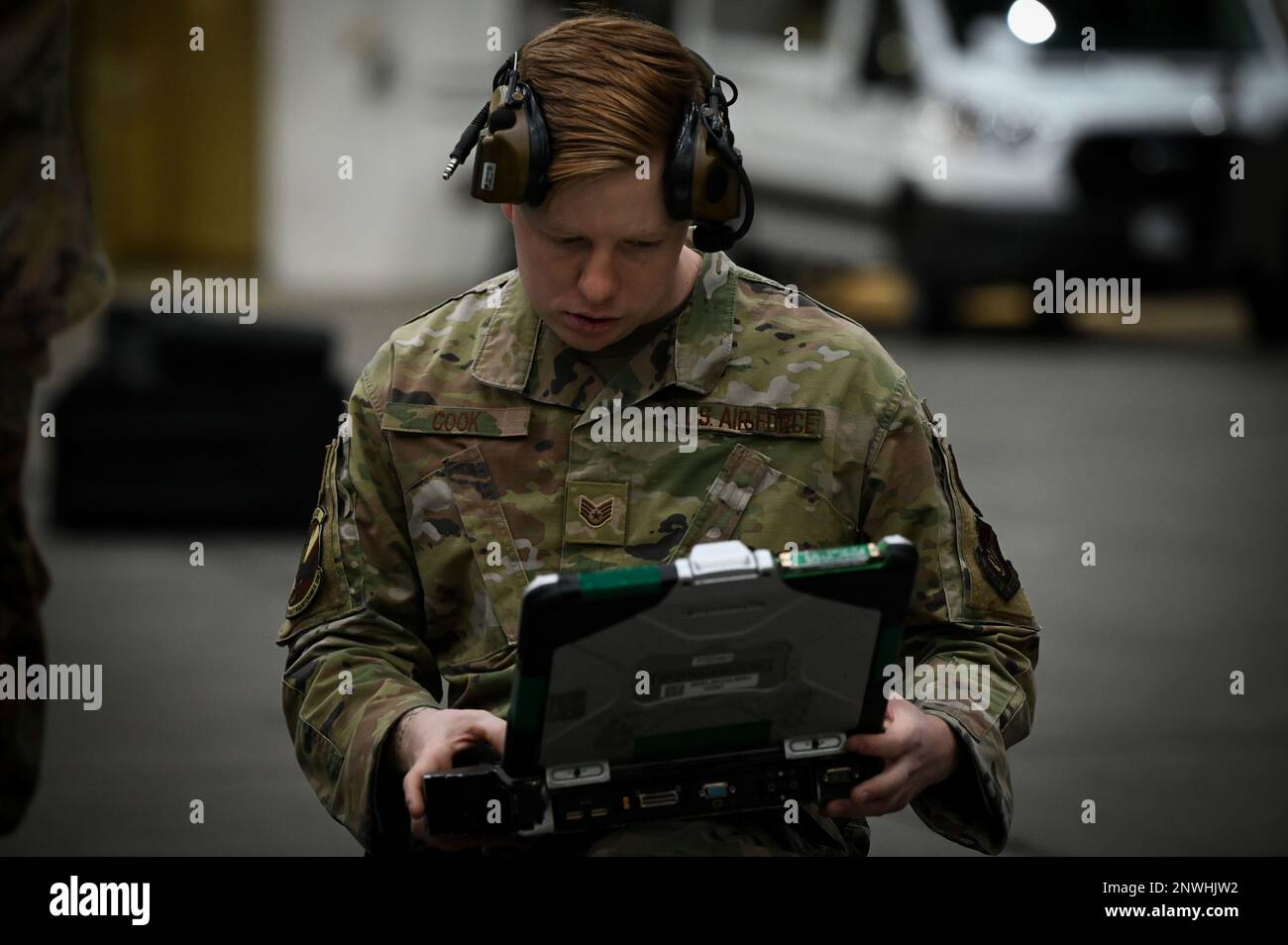 U.S. Air Force Staff Sgt. Jaxson Cook, a 356th Aircraft Maintenance ...