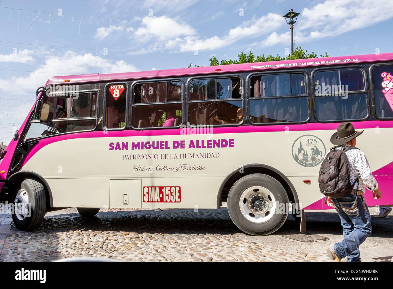 San Miguel de Allende Guanajuato Mexico,public bus transportation,man ...