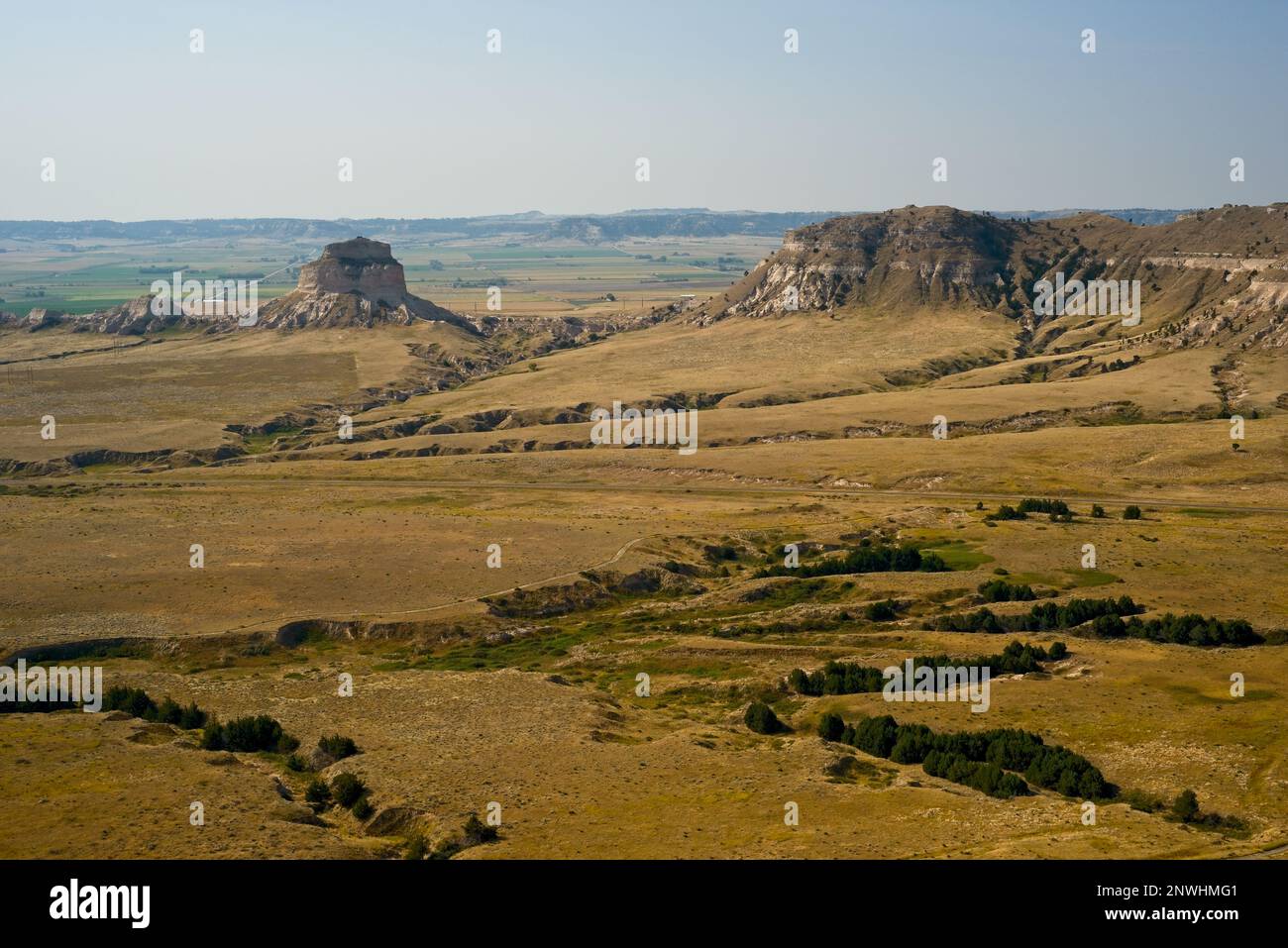 Panoramic view from the top of Scotts Bluff National Monument, Nebraska ...
