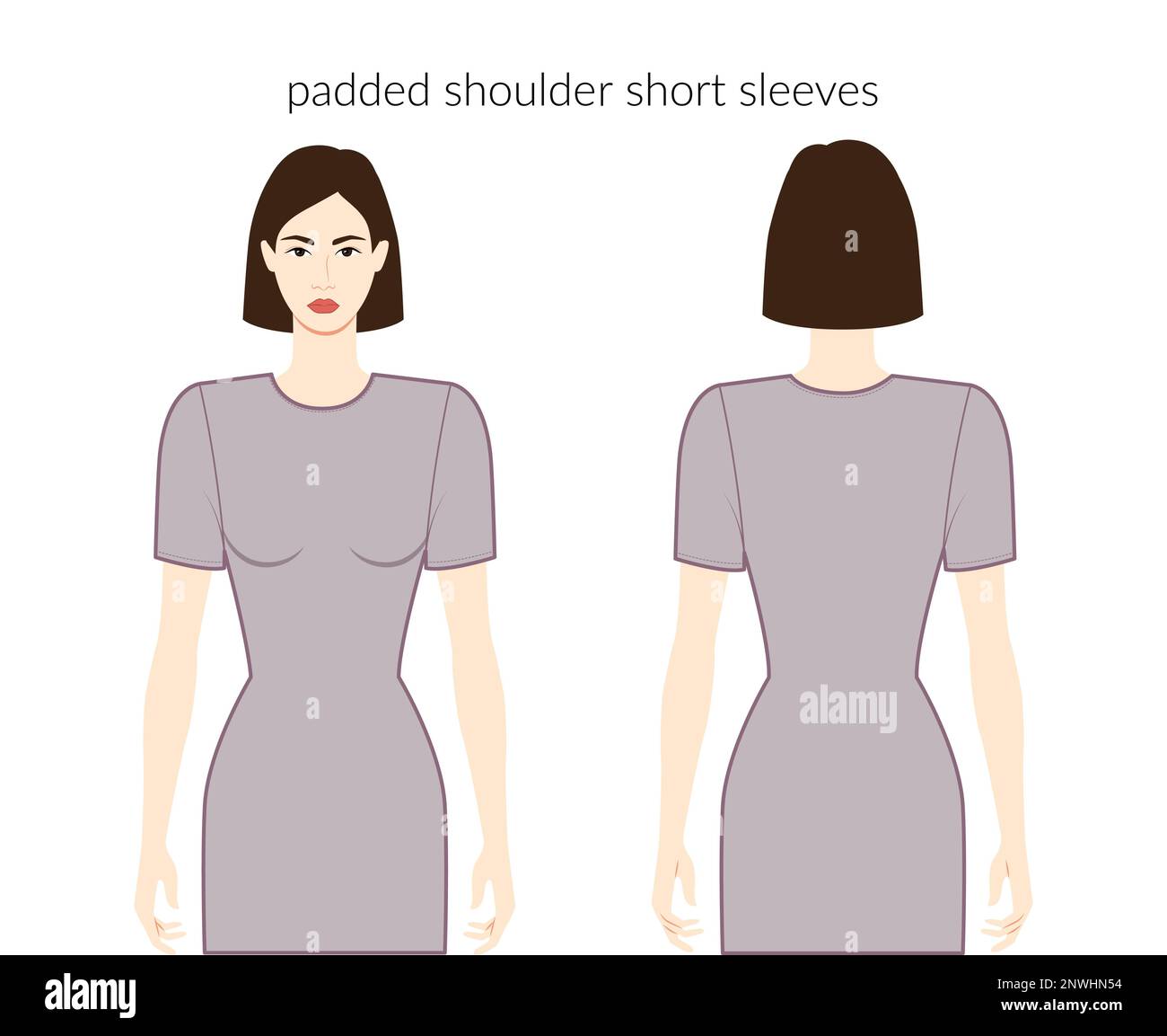 Female silhouette in front beautiful Stock Vector Images - Alamy