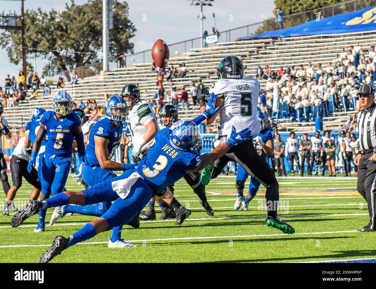 SAN JOSE, CA - SEPTEMBER 29: San Jose State Spartans cornerback Tre ...