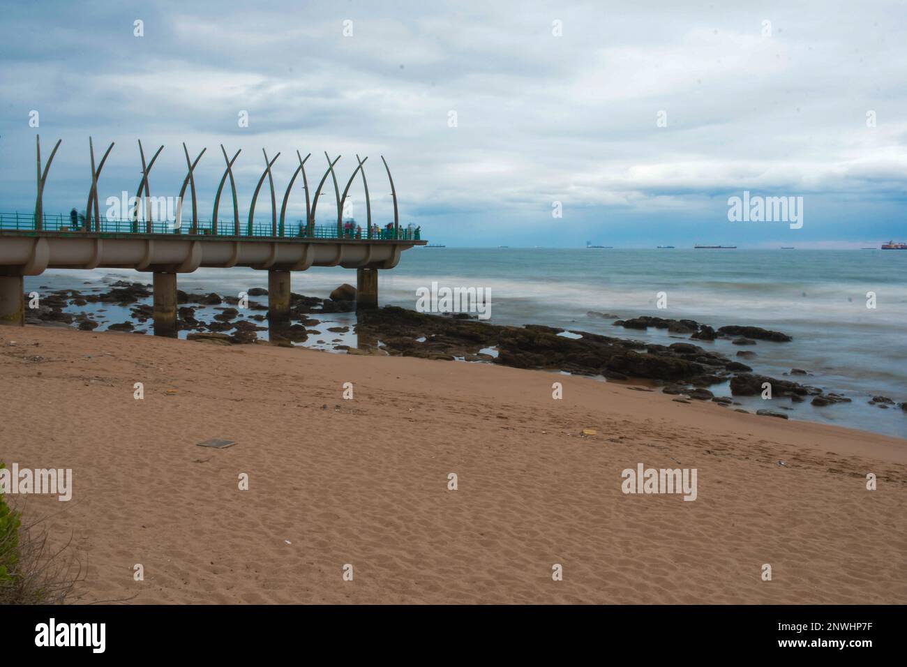 Umhlanga whalebone pier in Umhlanga rocks Durban Stock Photo - Alamy