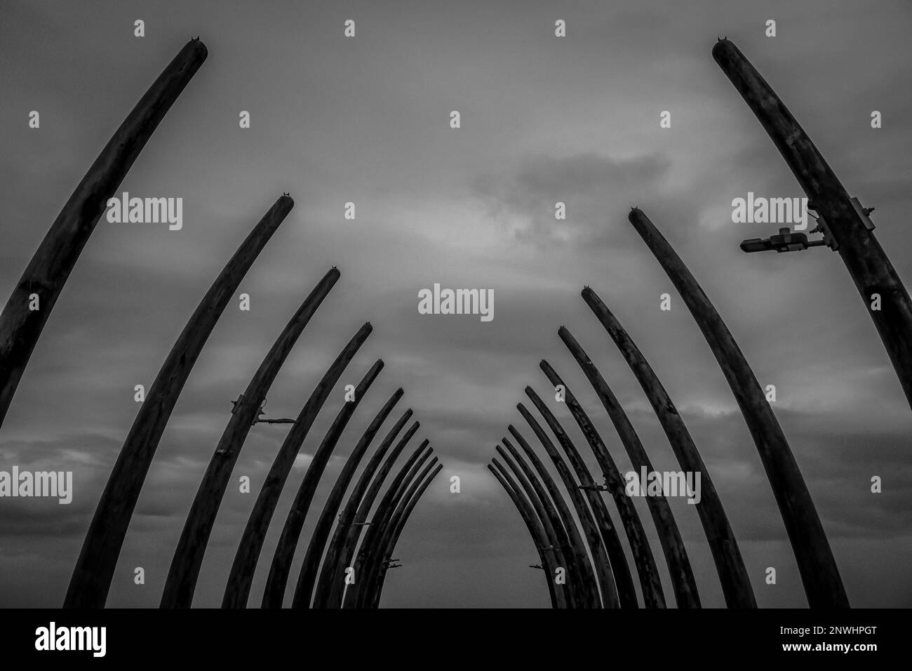 Umhlanga whalebone pier seascape in Umhlanga rocks Durban north Stock ...
