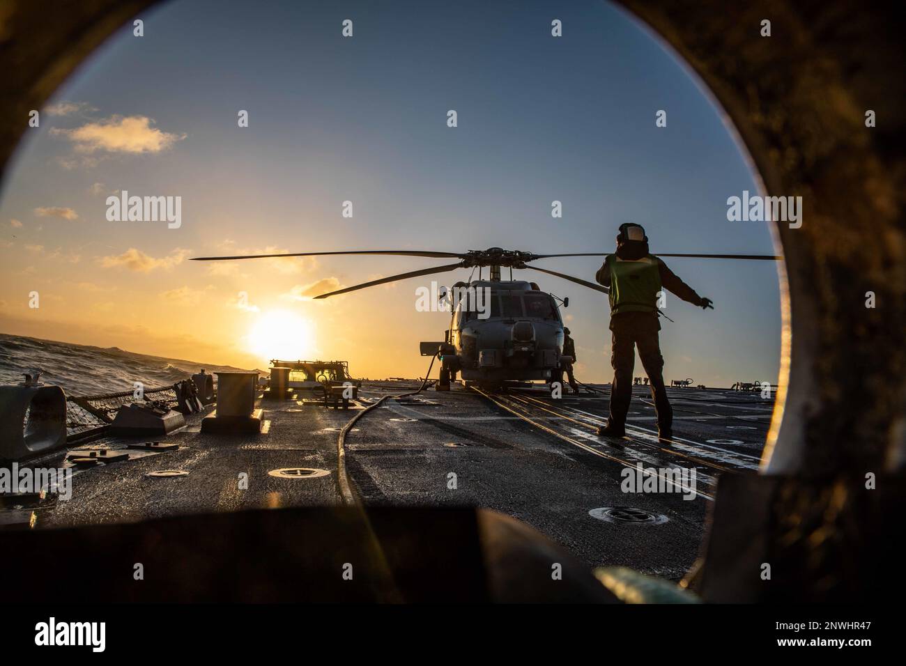 NORTH SEA (Jan. 6, 2023) Aviation Structural Mechanic Airman Aiden ...