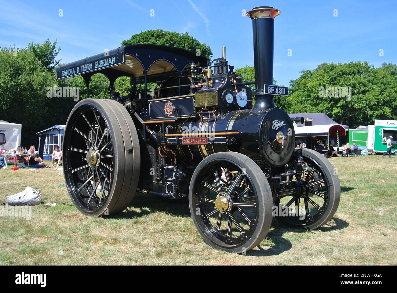 A Foden Colonial Road Engine 7hp road locomotive engine parked on ...