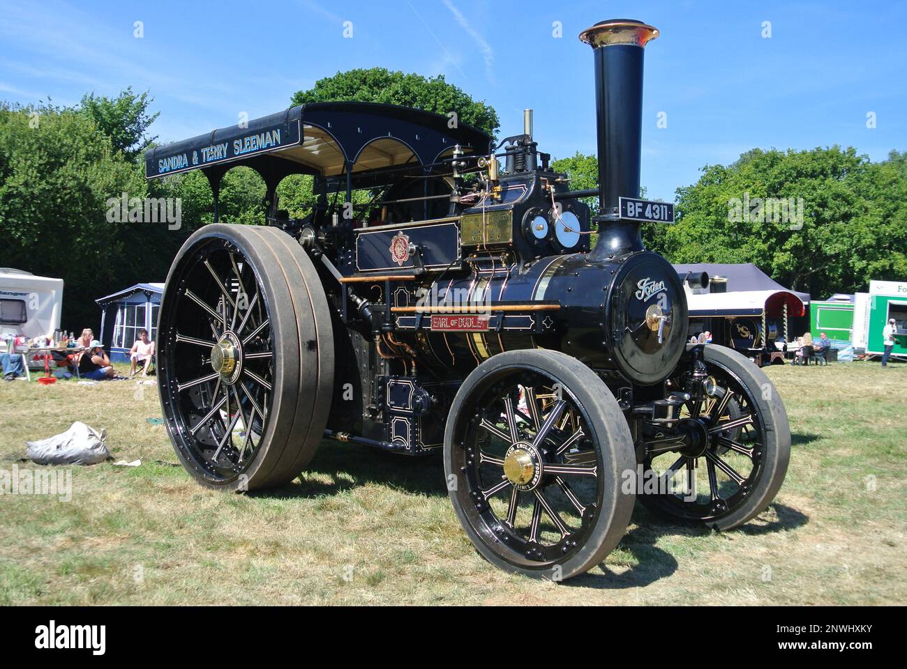 A Foden Colonial Road Engine 7hp road locomotive engine parked on ...