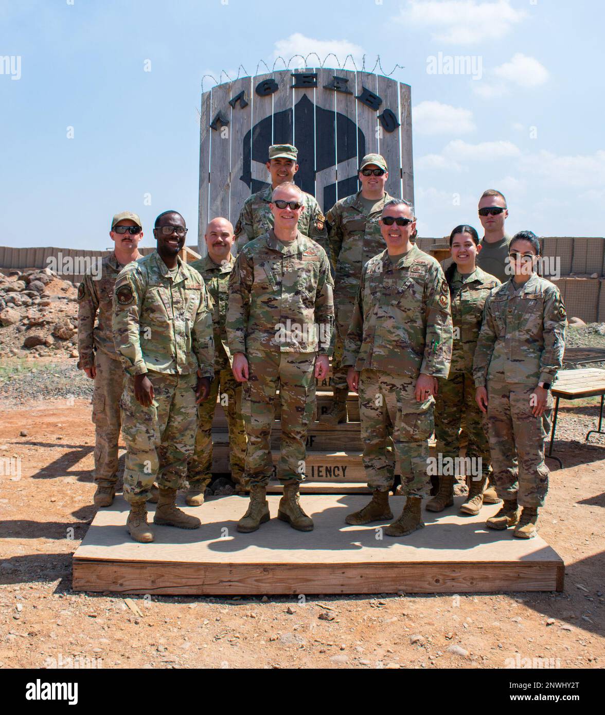 U.S. Air Force Maj. Gen. Derek France, Third Air Force commander, and ...