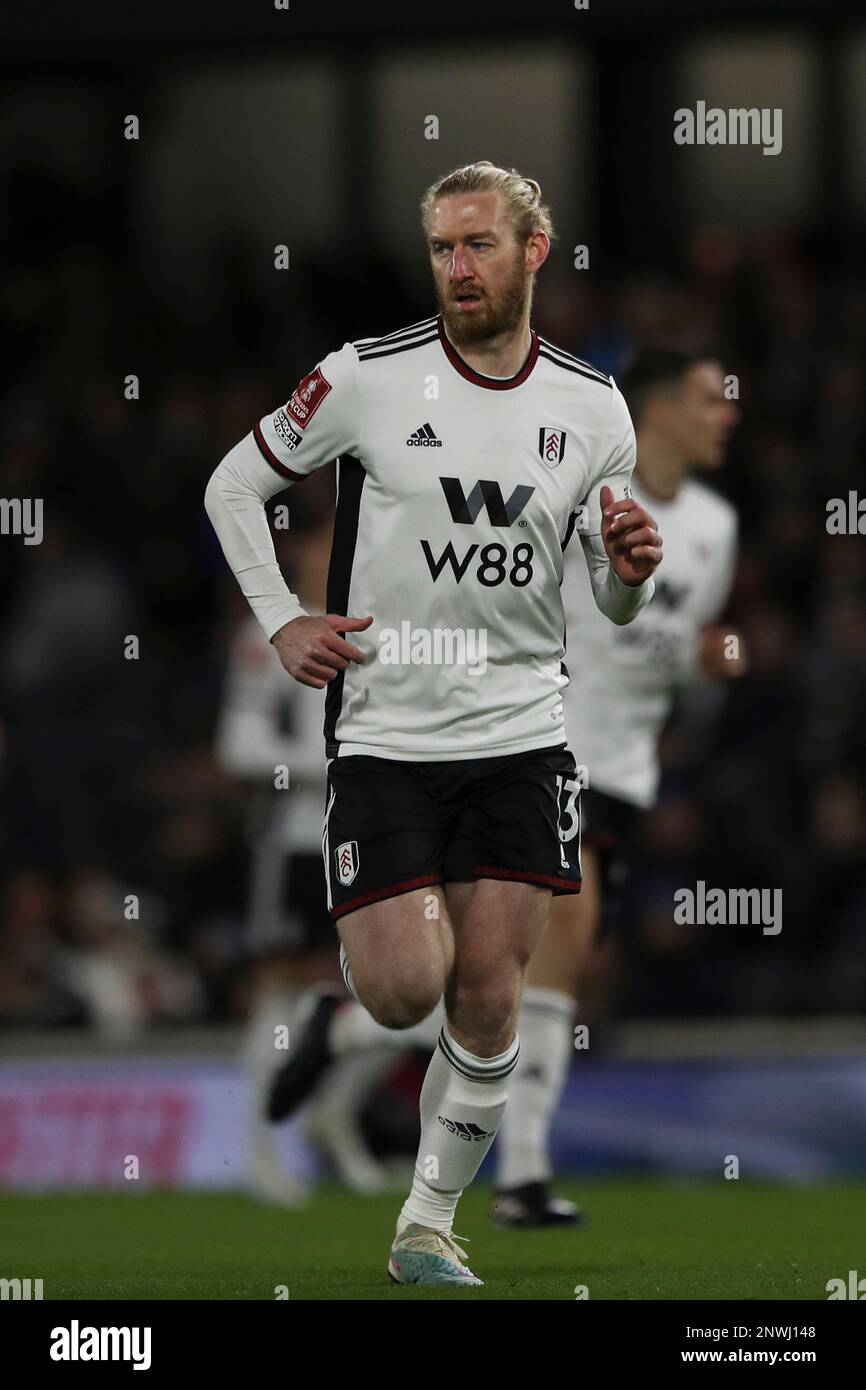 London, UK, 28th February 2023. Tim Ream of Fulham during the FA Cup ...