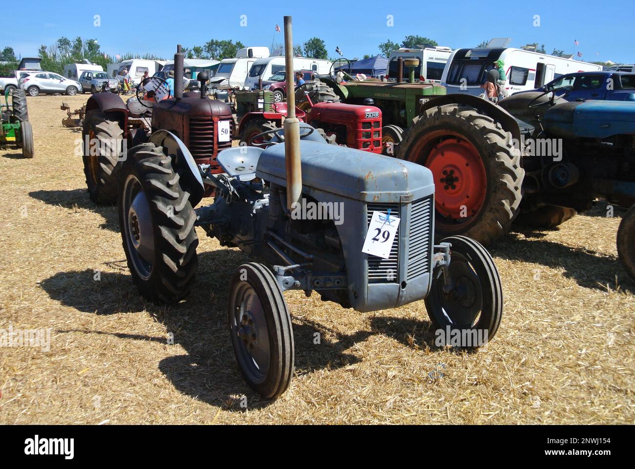 A 1962 Nuffield 460 tractor parked on display at the Torbay Steam Fair, Devon, England, UK Stock ...