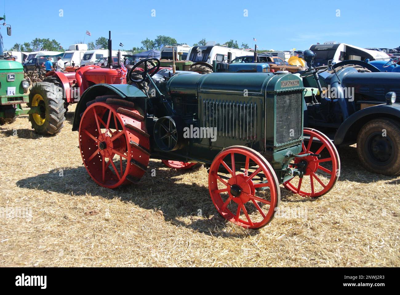 A 1928 International 10-20 tractor parked on display at the Torbay ...