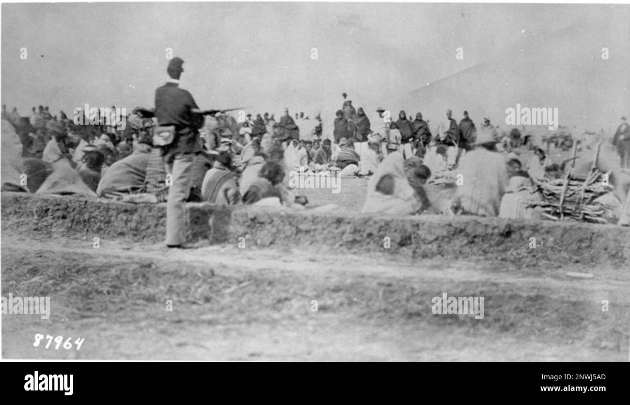 The Navajo at Fort Sumner, the end of The Long Walk Stock Photo - Alamy