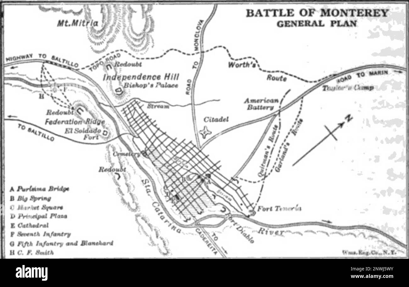 Battle of Monterrey (September 21–24, 1846 Stock Photo - Alamy
