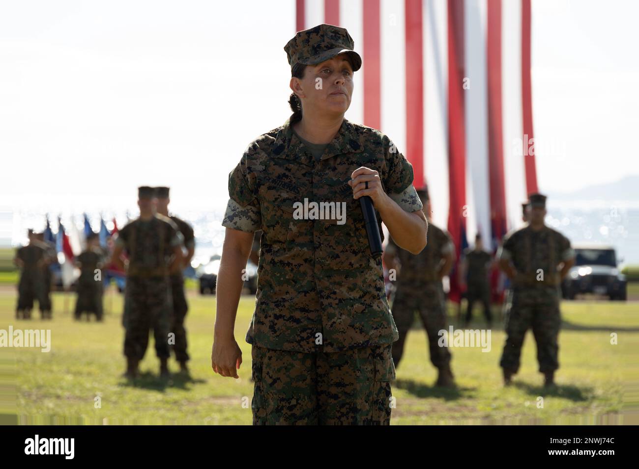 U S Marine Corps Sgt Maj Yohana Contreras Offgoing Sergeant Major