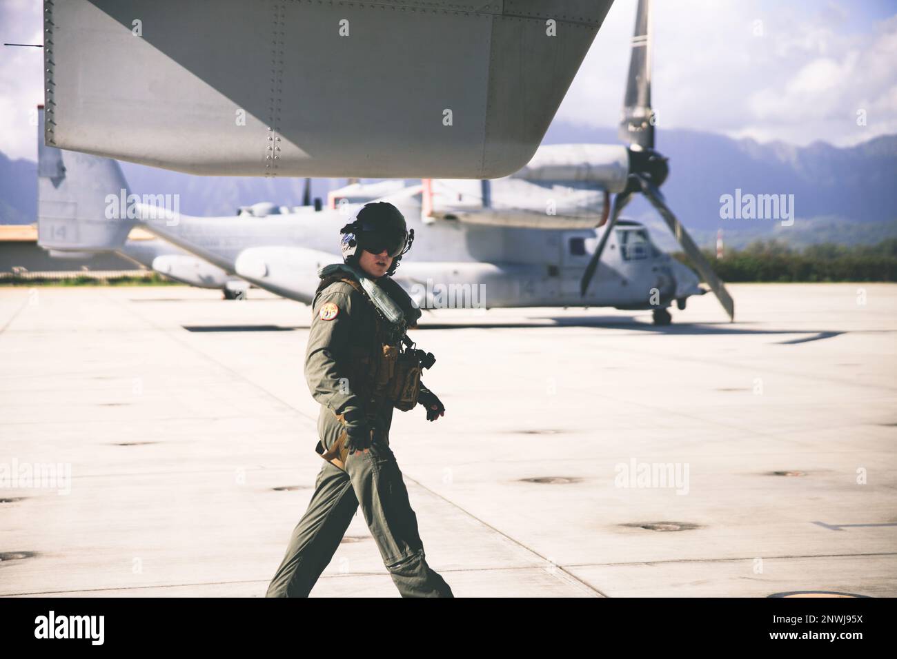 U.S. Marine Corps Capt. Casey Funk, an MV-22 pilot with Marine Medium ...