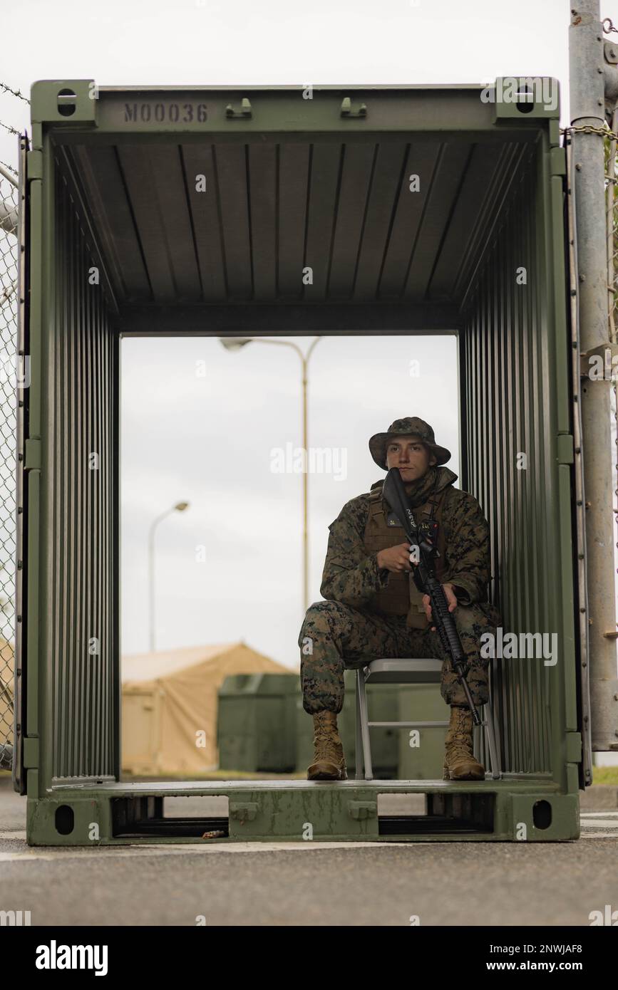 U.S. Marine Corps Lance Cpl. Andrew Higgins, an aviation precision ...
