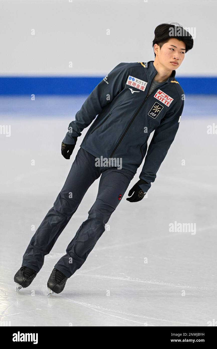 Nozomu YOSHIOKA (JPN), during Men Practice, at the ISU World Junior ...