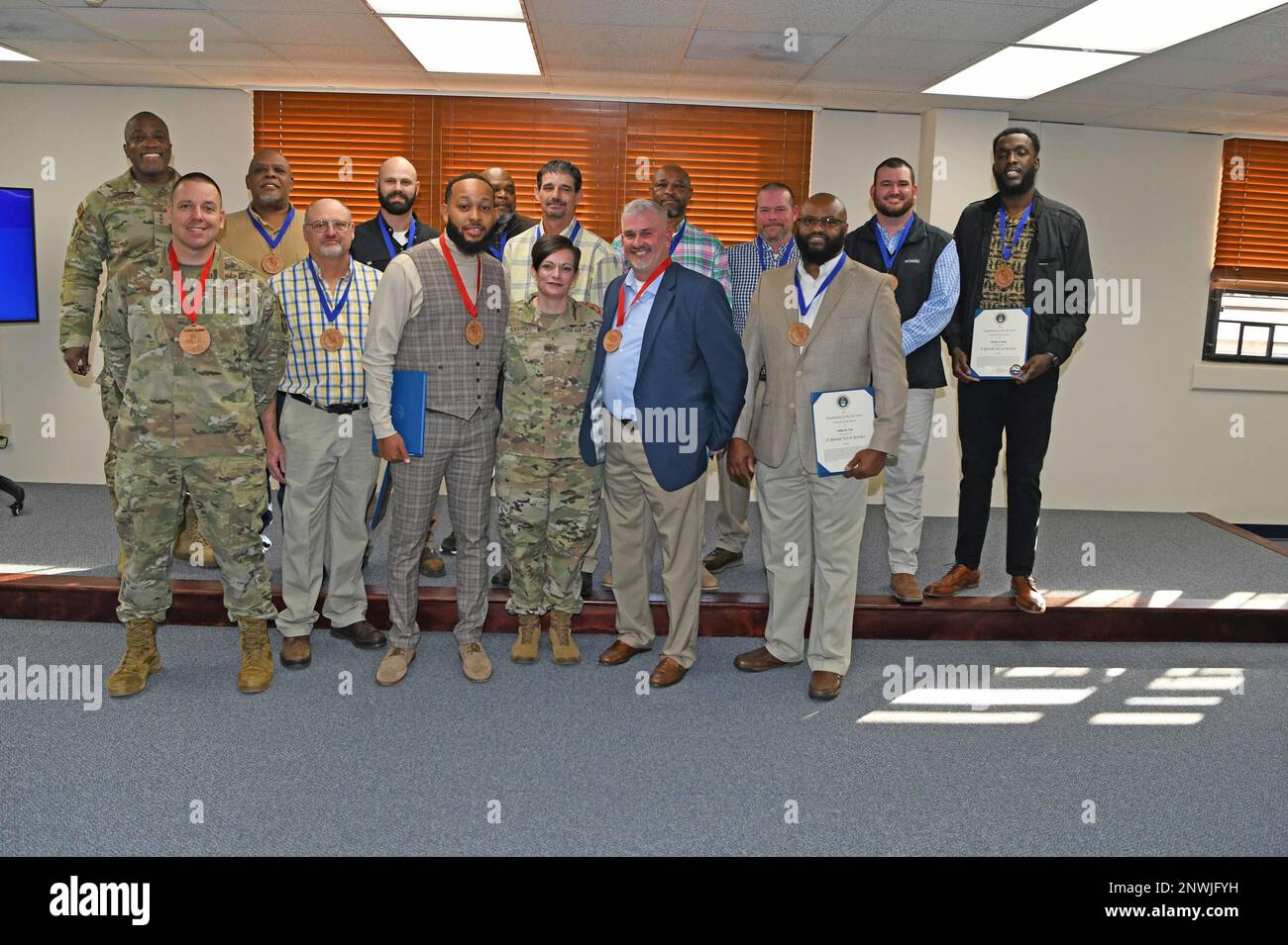 Col. Lisa Carroll, front center, 78th Air Base Wing Staff Judge ...