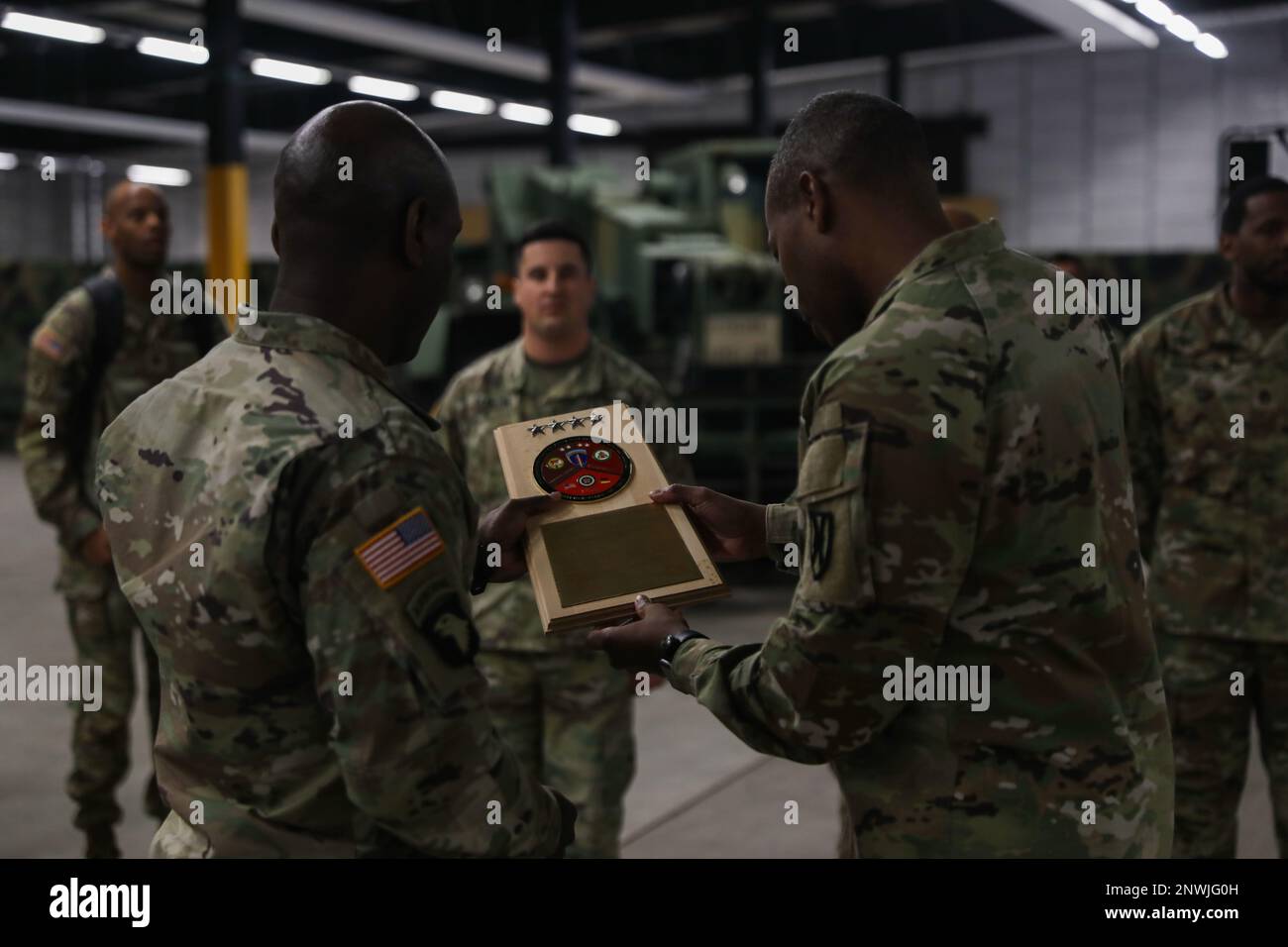 U.S. Army Command Sgt. Maj. Kofie Primus, 21st Theater Sustainment Command senior enlisted ...