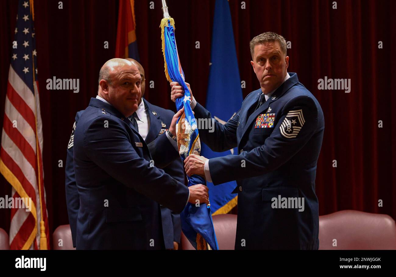 Chief Master Sgt. John Myers assumes responsibility of the Mississippi Air National Guard from ...