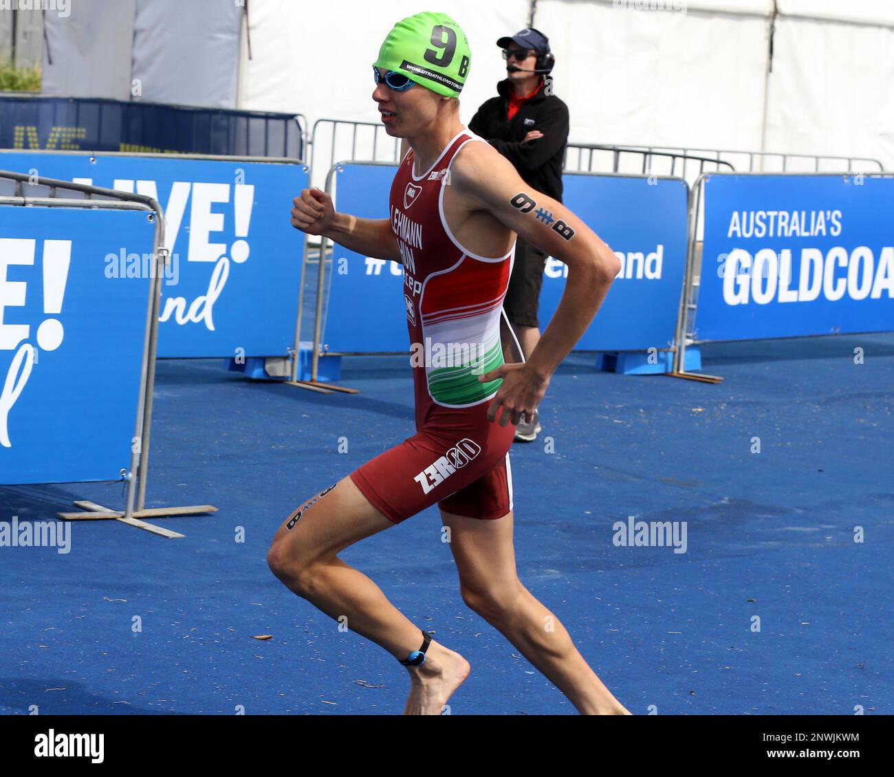 Csongor Lehmann, of Hungary, at the Mixed Team Relay Triathlon World ...