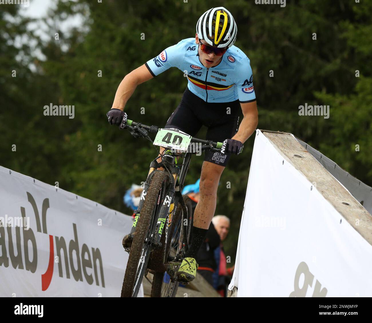 Arne Janssens, of Belgium, at the Junior Men Cross Country Olympic race, at the 2018 UCI ...