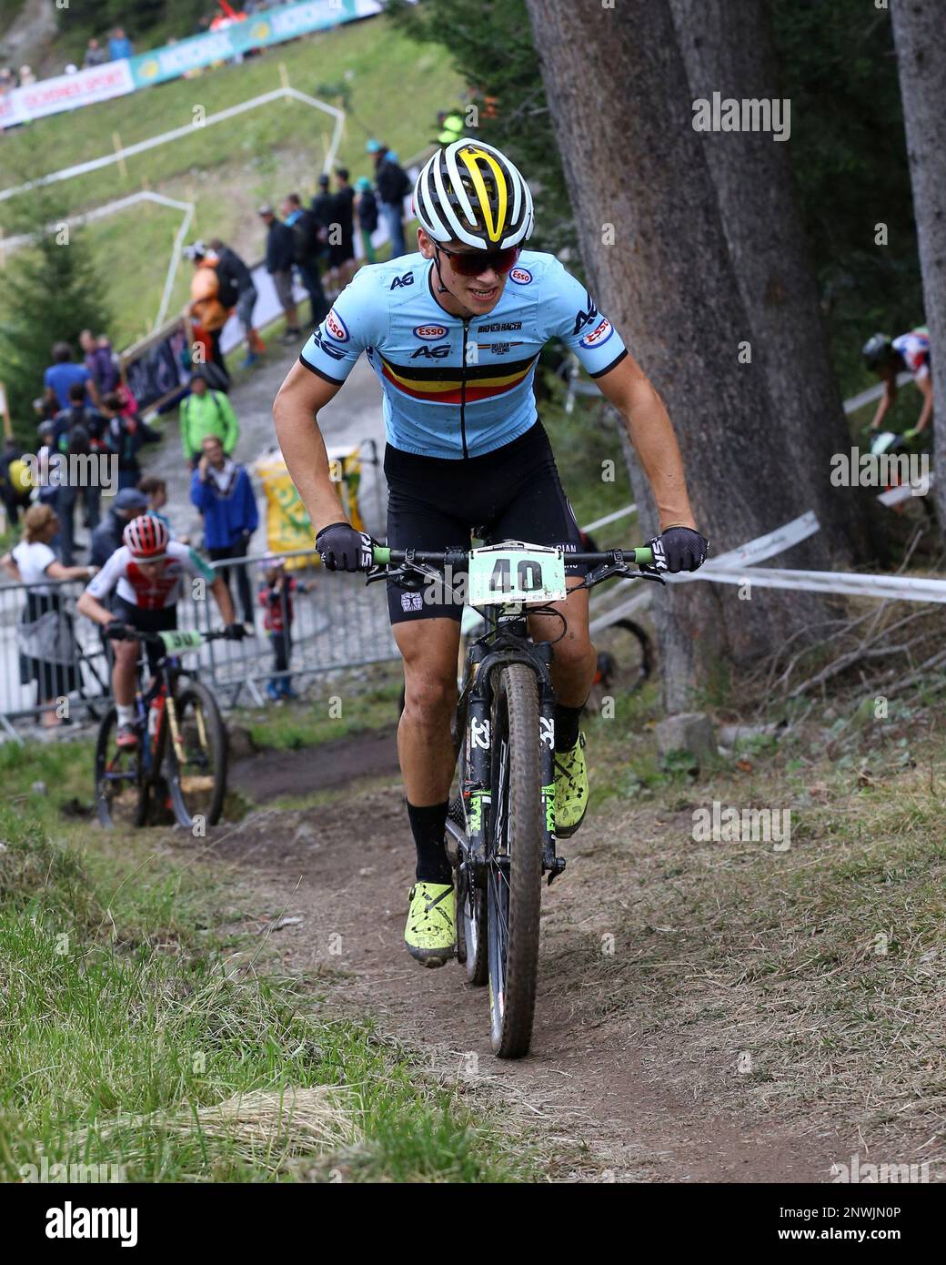 Arne Janssens, of Belgium, at the Junior Men Cross Country Olympic race, at the 2018 UCI ...