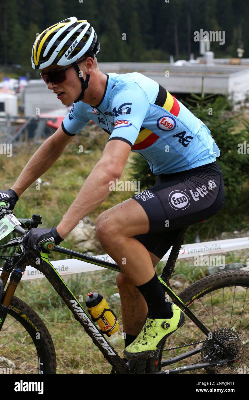 Arne Janssens, of Belgium, at the Junior Men Cross Country Olympic race, at the 2018 UCI ...