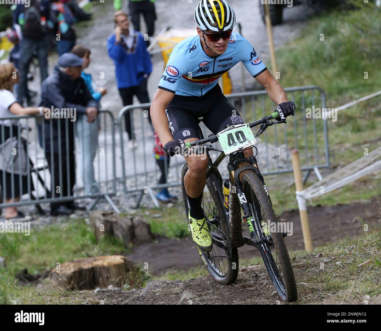 Arne Janssens, of Belgium, at the Junior Men Cross Country Olympic race, at the 2018 UCI ...