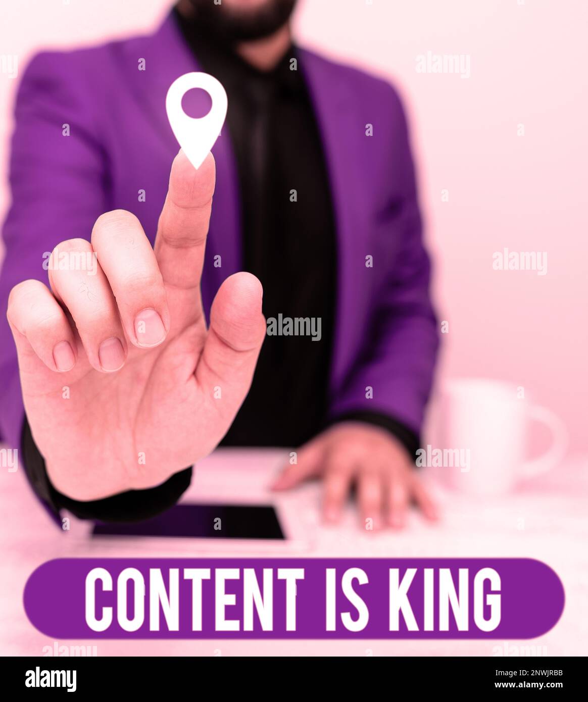 Conceptual caption Content Is King, Conceptual photo Content is the ...